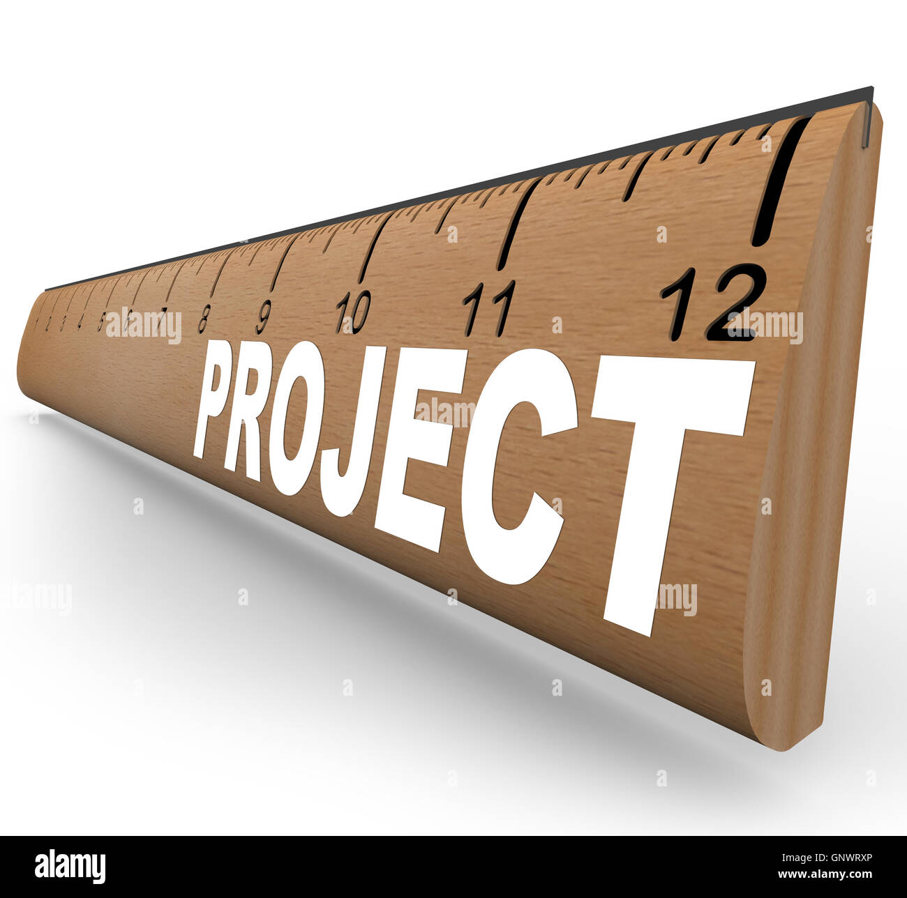 Ruler - Project Word School Homework Arts and Crafts Stock Photo - Alamy