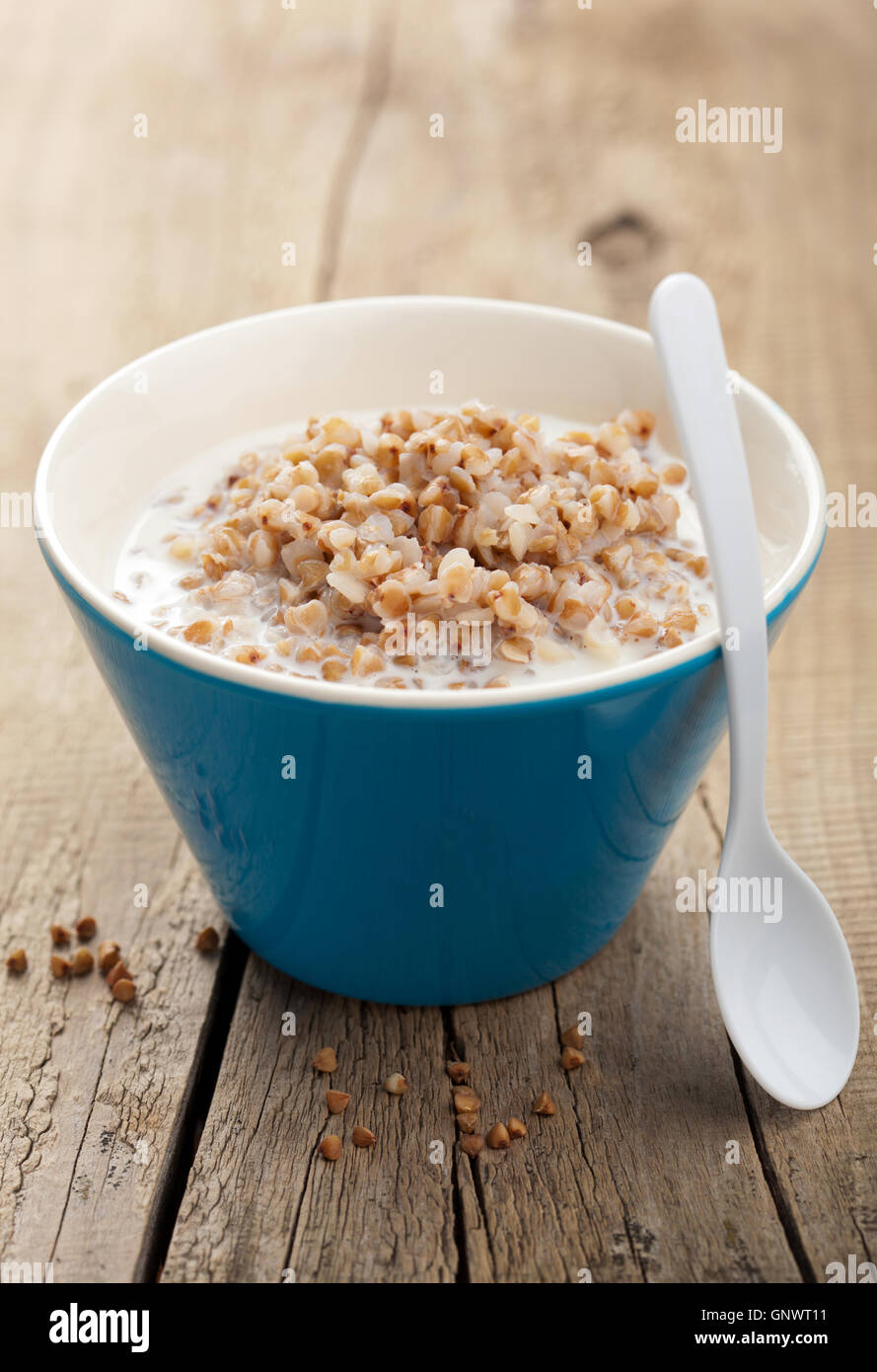buckwheat groats with milk Stock Photo - Alamy