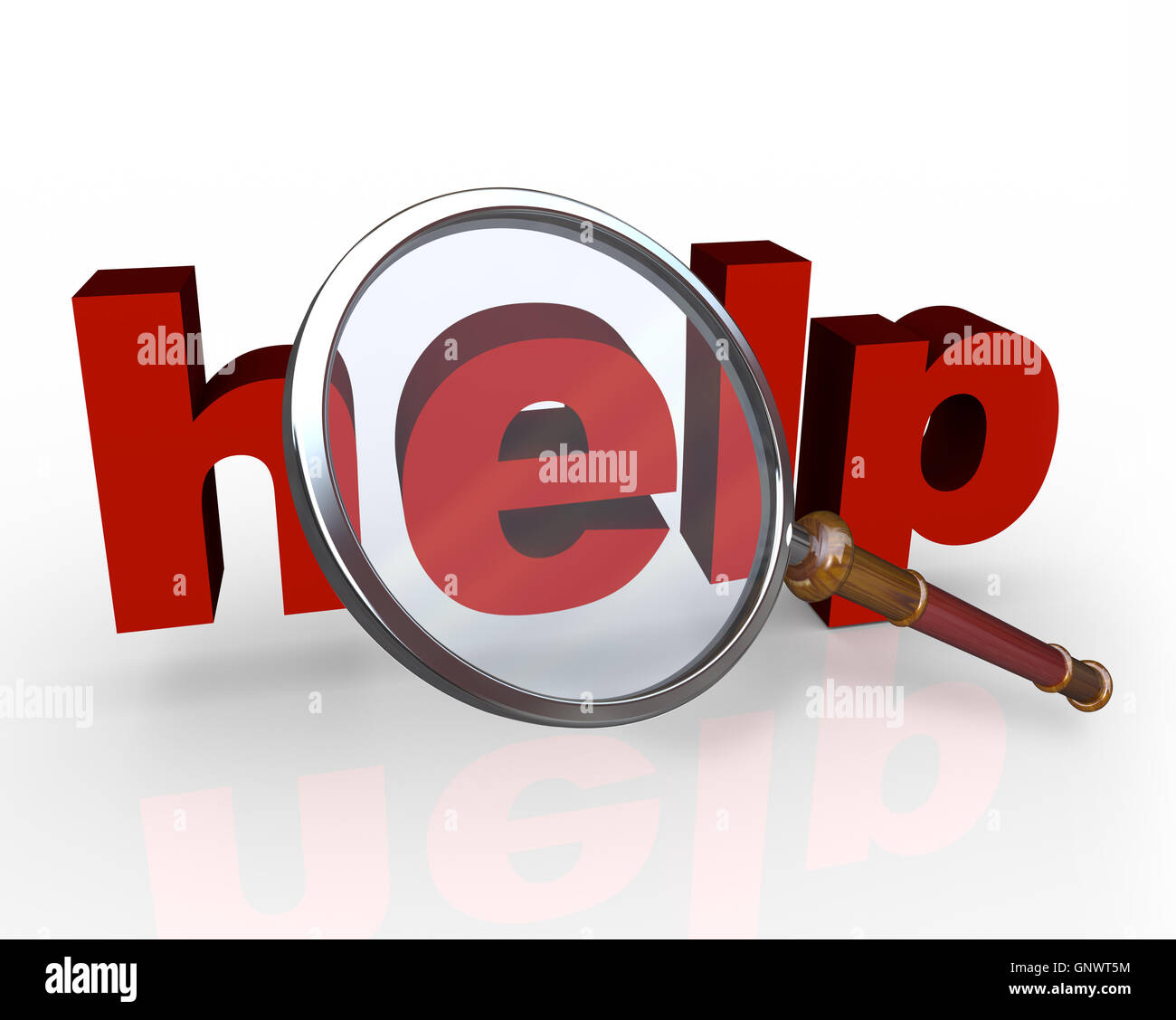 Help Word Mangifying Glass Searching for Answers Tips Support Stock ...