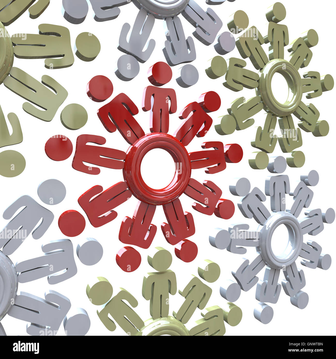 People Gears Work Together Teamwork for Success Stock Photo - Alamy