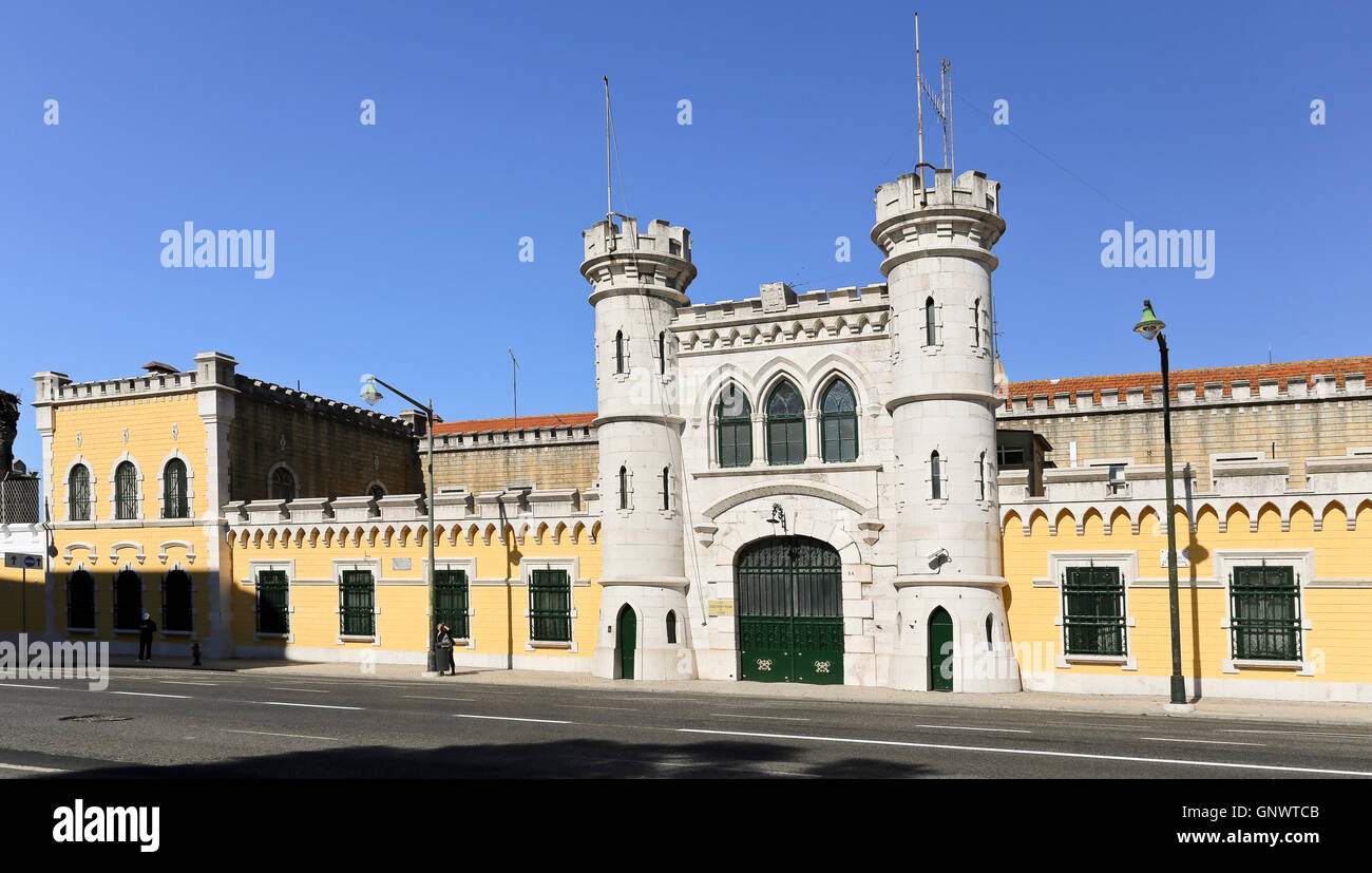 Entrance to the Lisbon Main Prison completed in 1875 and located in ...