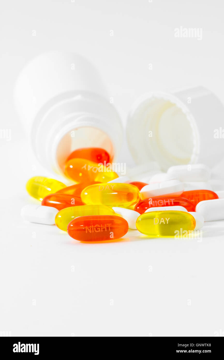 Caplets day and night Stock Photo - Alamy