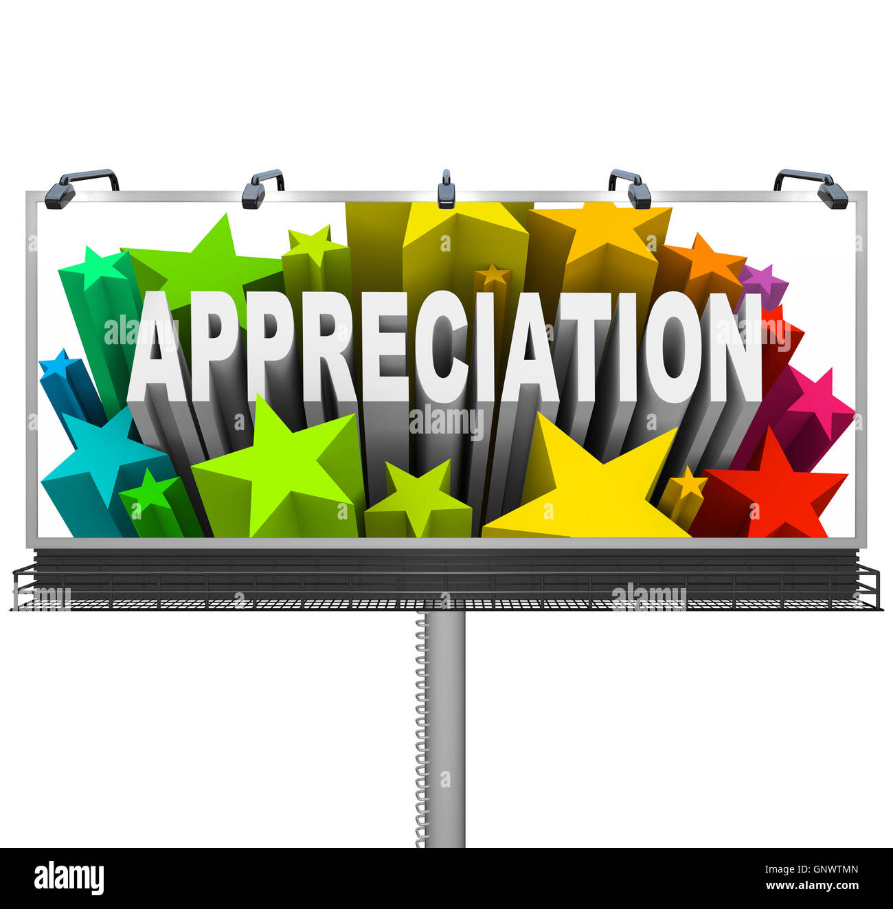 Appreciation Billboard Recognition of Good Work Stock Photo - Alamy