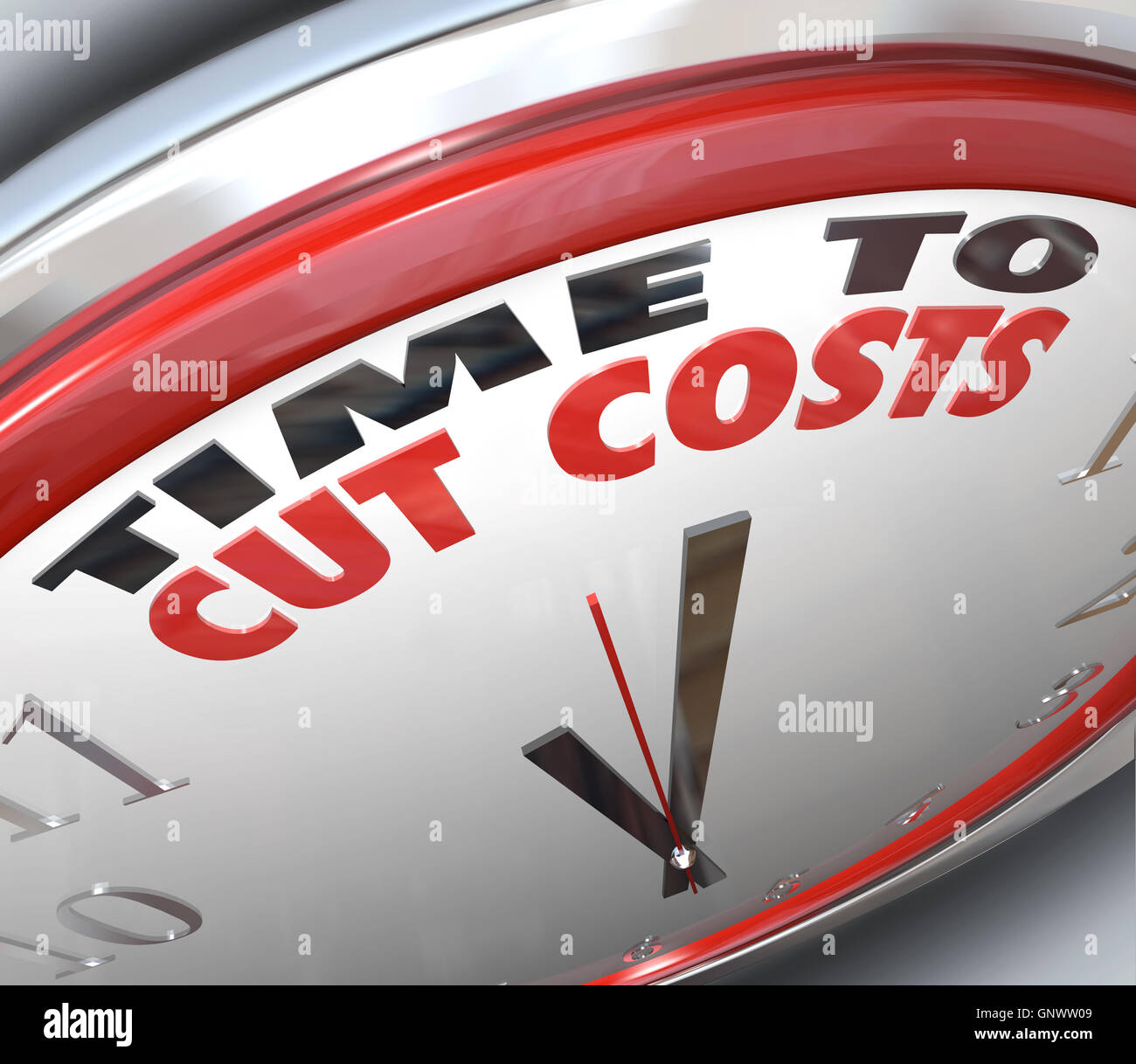 Time to Cut Costs Reduce Spending Lower Budget Stock Photo - Alamy