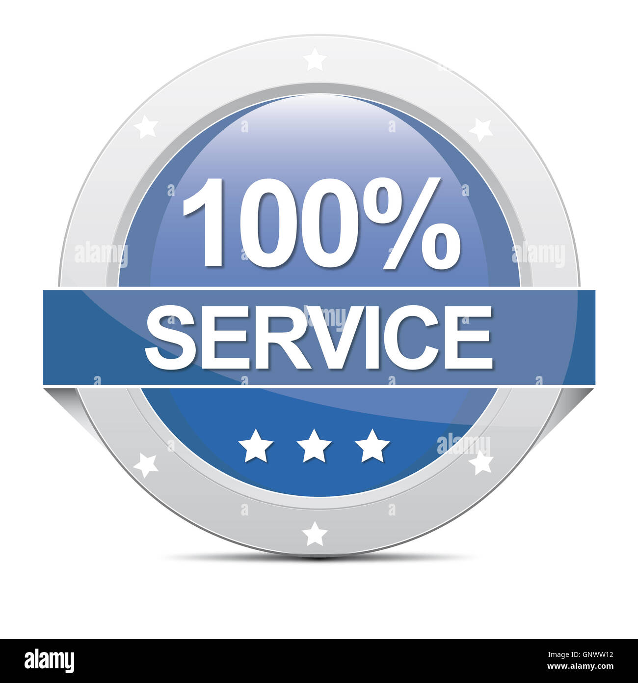 100% Service Banner Stock Photo - Alamy