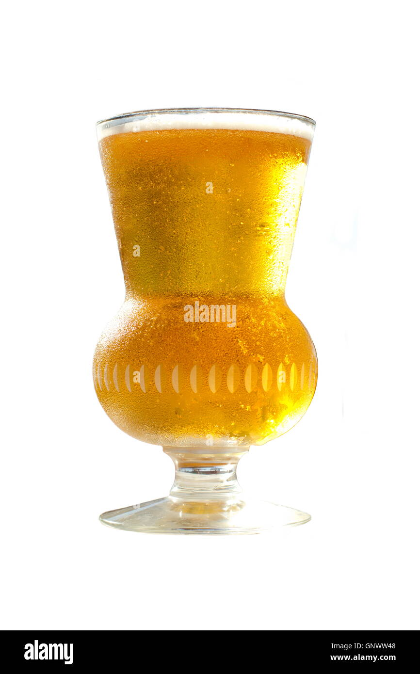 Glass lager beer vertical Cut Out Stock Images & Pictures - Alamy