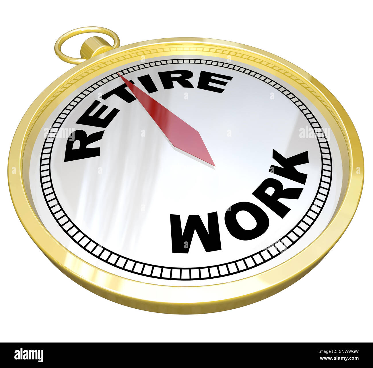 Compass - Planning for Retirement After Working Career Stock Photo - Alamy