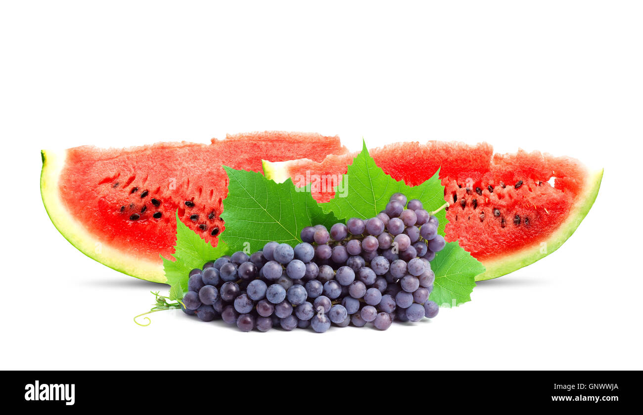 Watermelon and grape Stock Photo - Alamy