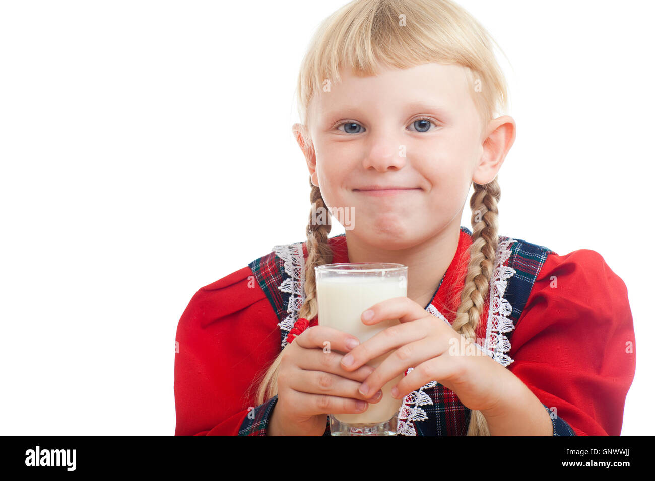 girl with milk Stock Photo - Alamy