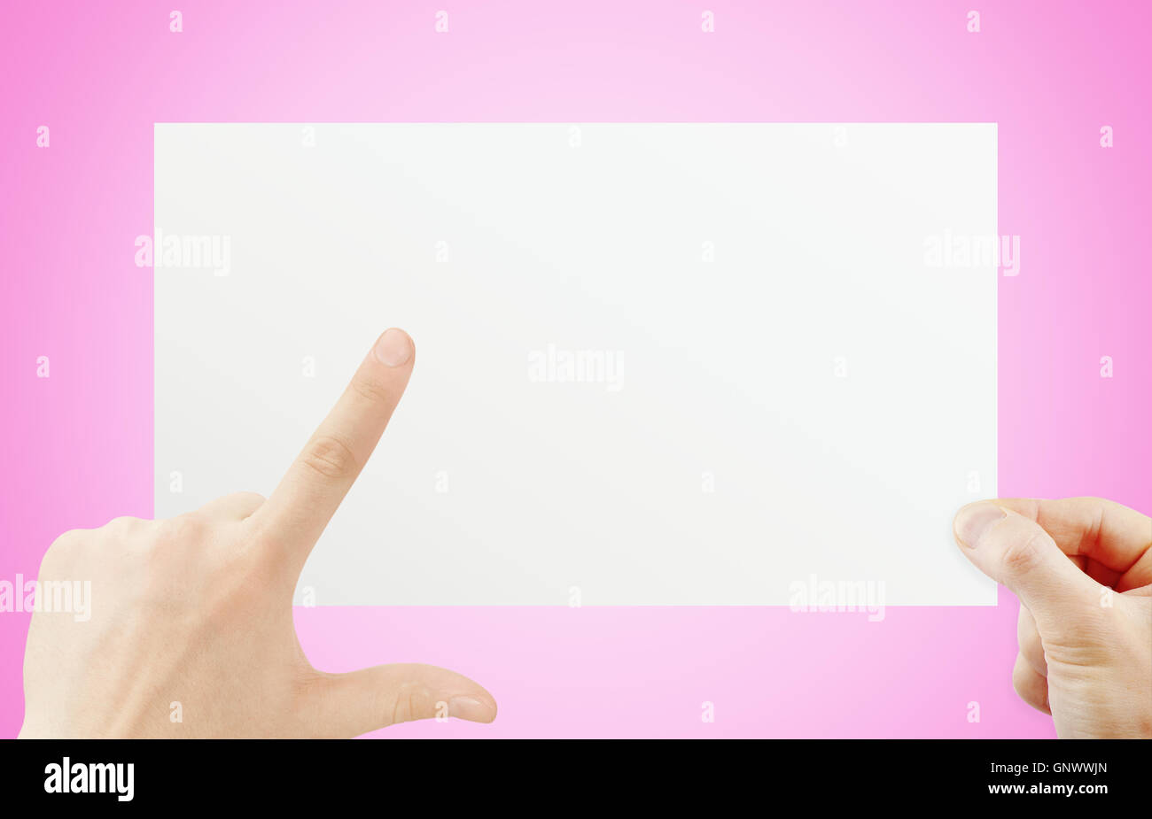 Hand holding paper Stock Photo - Alamy