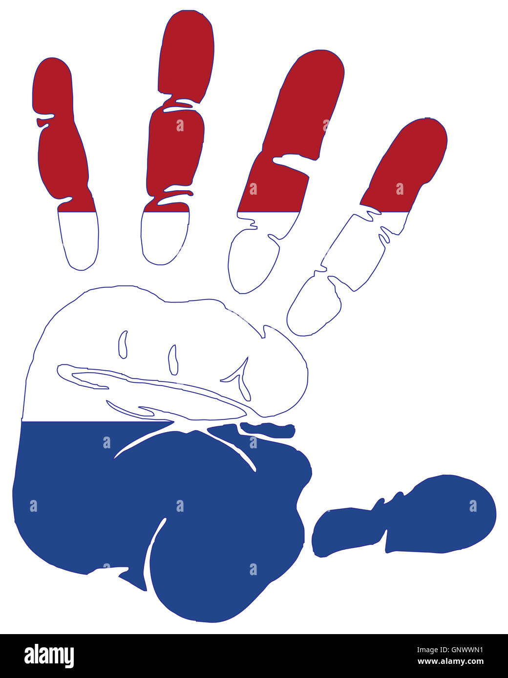 Handprint icon baby hi-res stock photography and images - Alamy