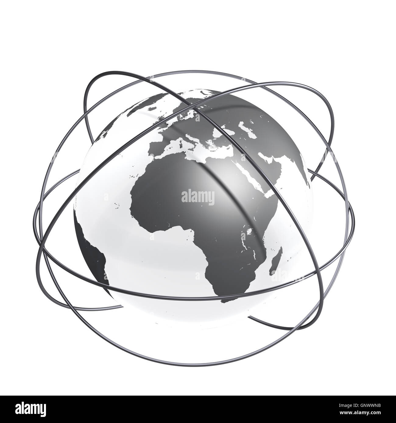 Grey connected Earth Stock Photo - Alamy
