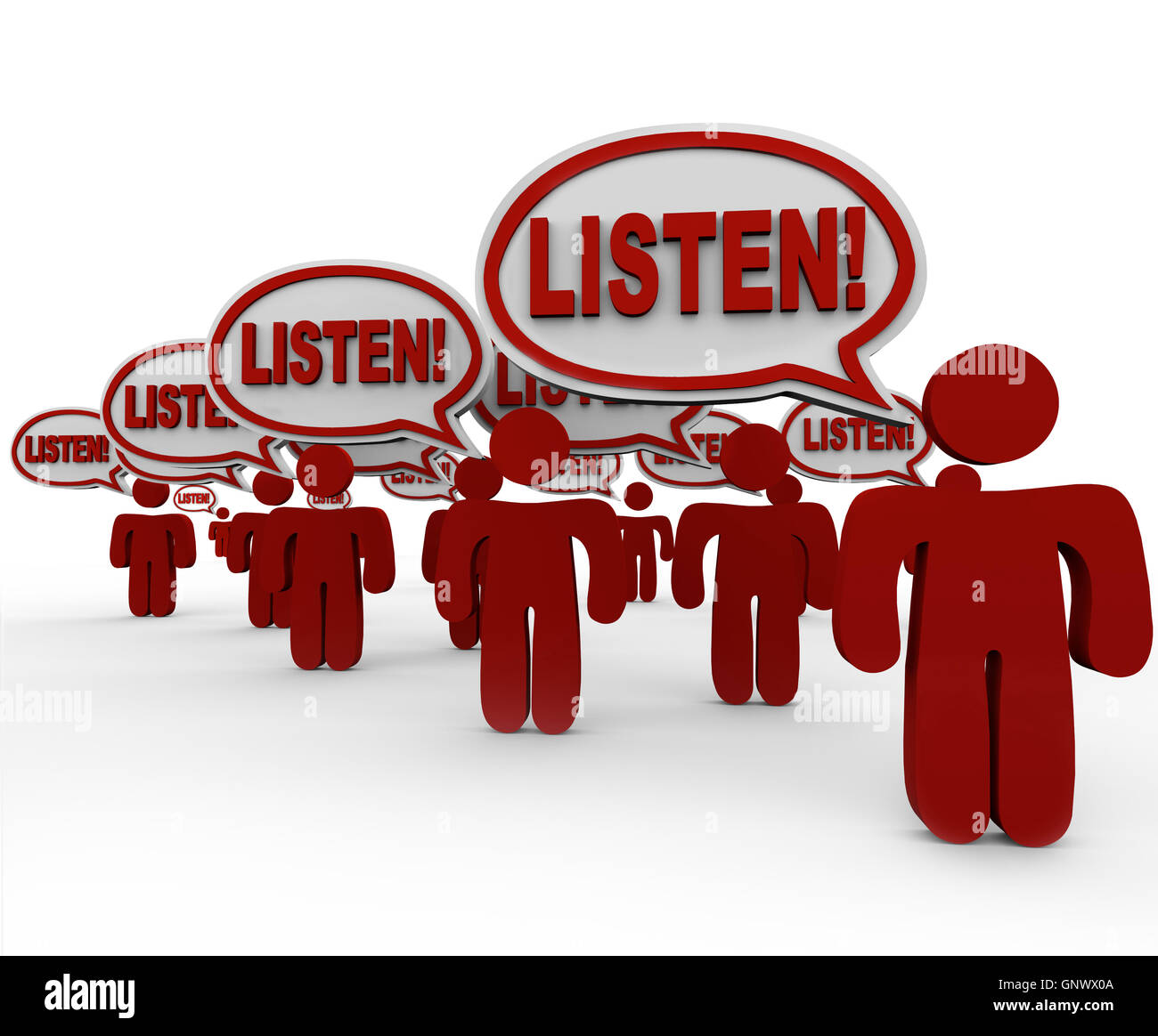 Listen word hi-res stock photography and images - Alamy