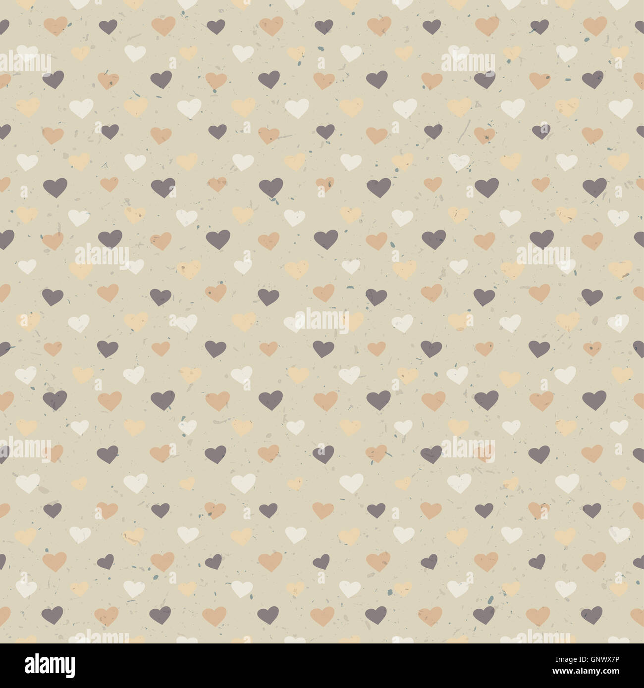 Seamless hearts pattern on paper texture. Vector, EPS10 Stock Photo - Alamy