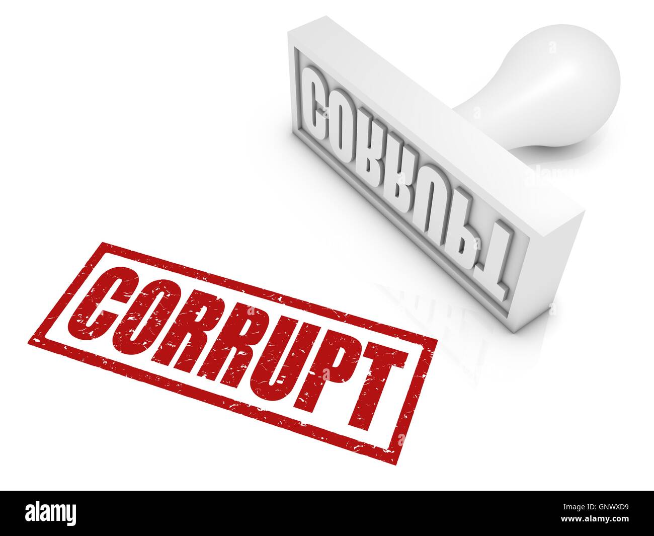 Corrupt Rubber Stamp Stock Photo - Alamy