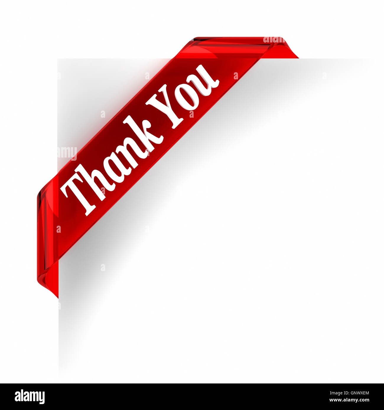 Thank You Red Banner Stock Photo - Alamy