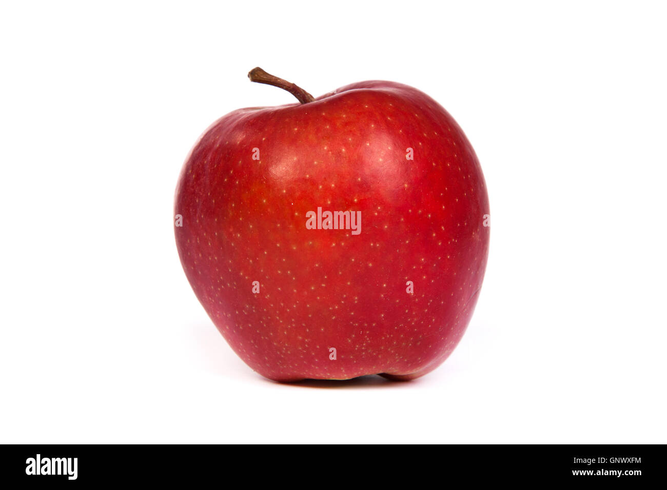 A shiny red apple isolated on white Stock Photo - Alamy