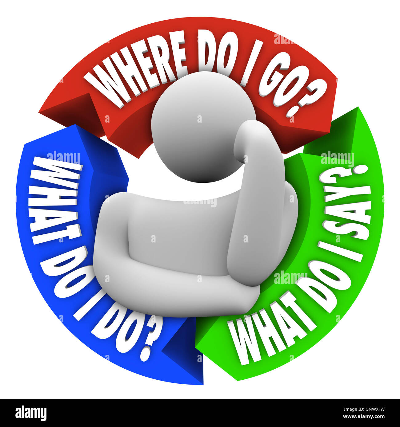 Communicate confused Cut Out Stock Images & Pictures - Alamy