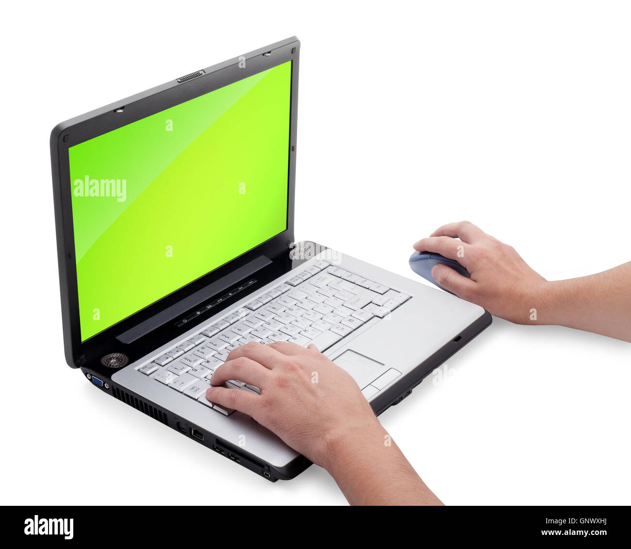 Businessman office laptop Cut Out Stock Images & Pictures - Alamy