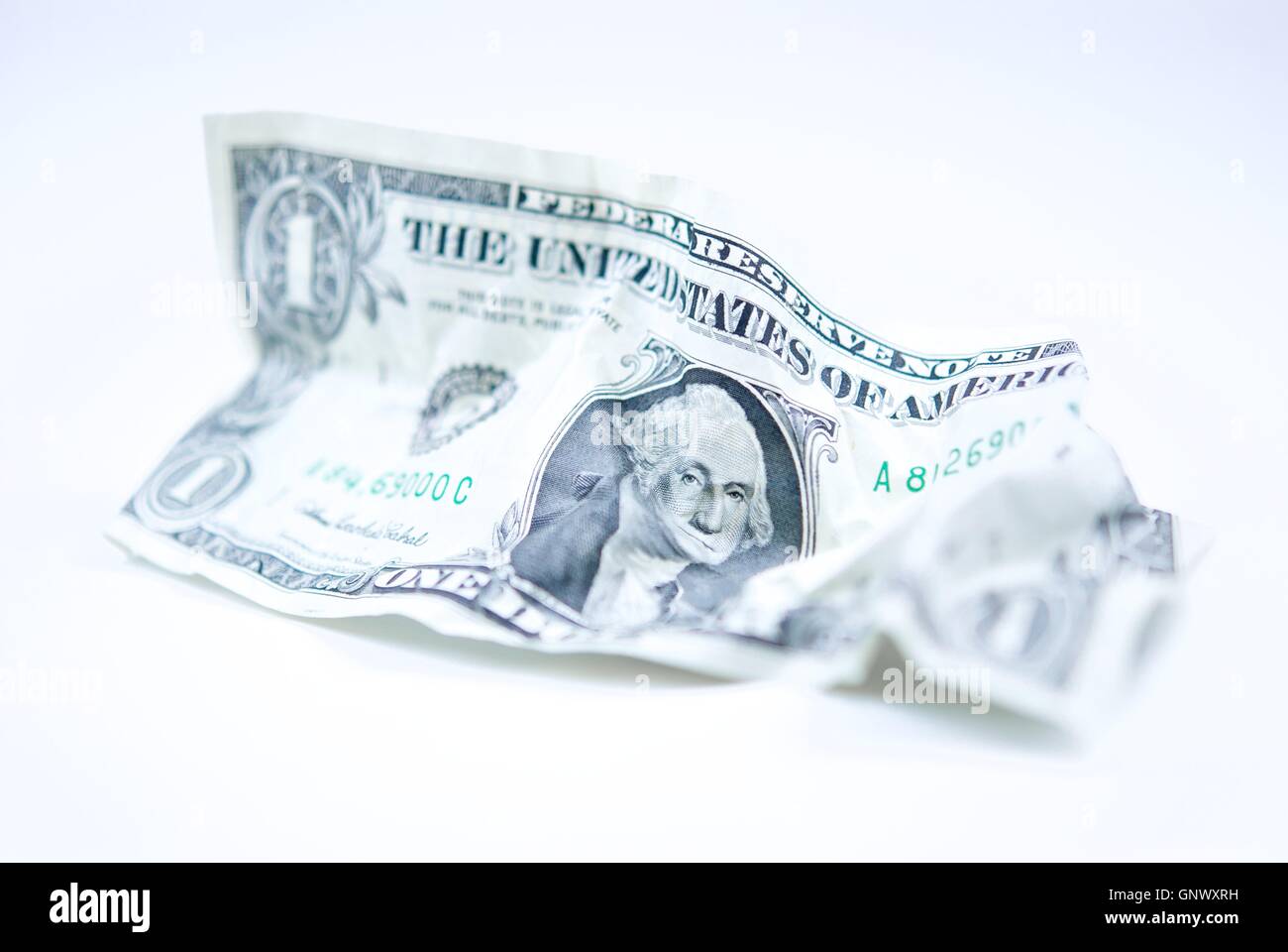 Crumpled dollar bill hi-res stock photography and images - Alamy