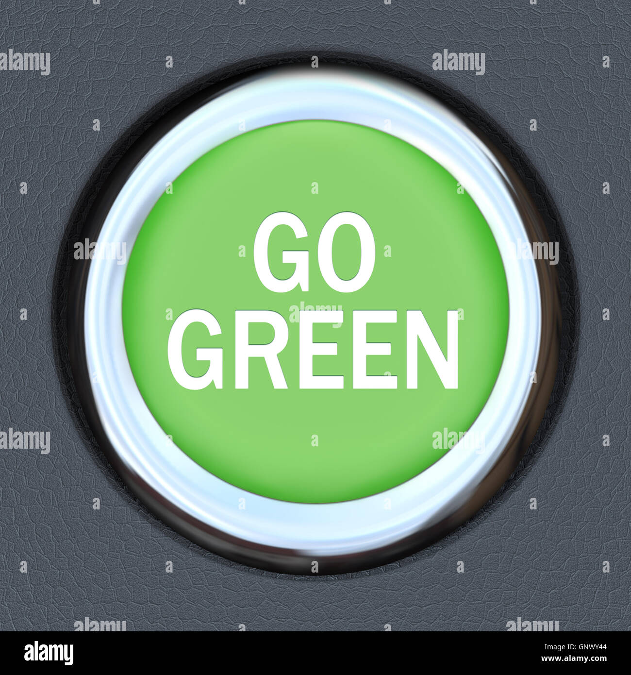 Go Green - Car Push Button Starter Envrionmentalism Stock Photo - Alamy