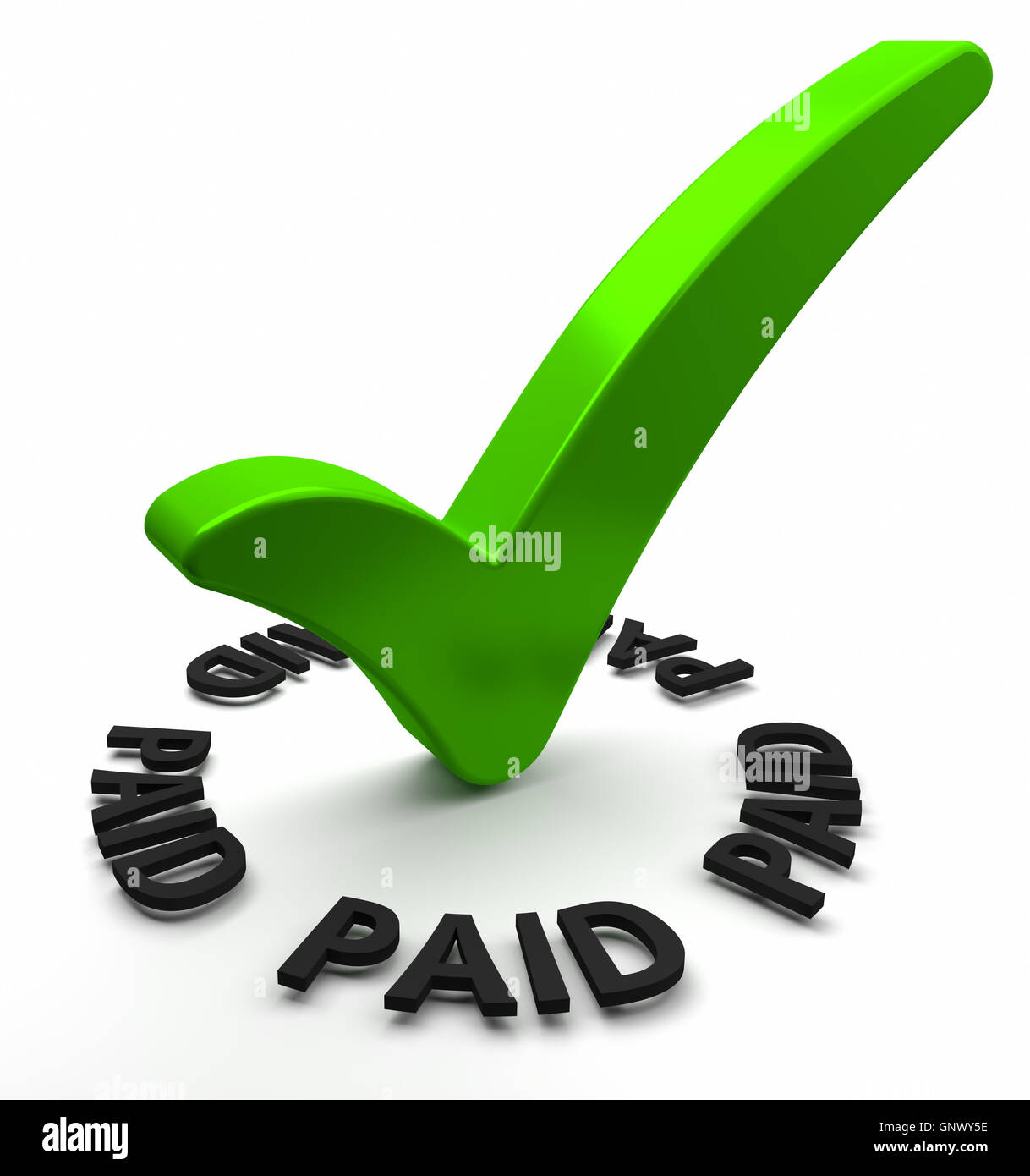 Paid check word hi-res stock photography and images - Alamy