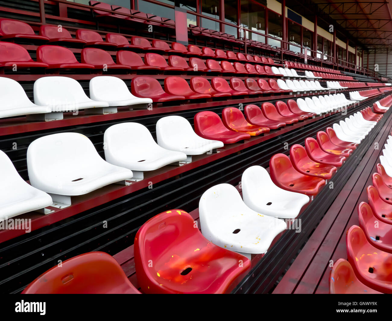 seat in football field Stock Photo - Alamy