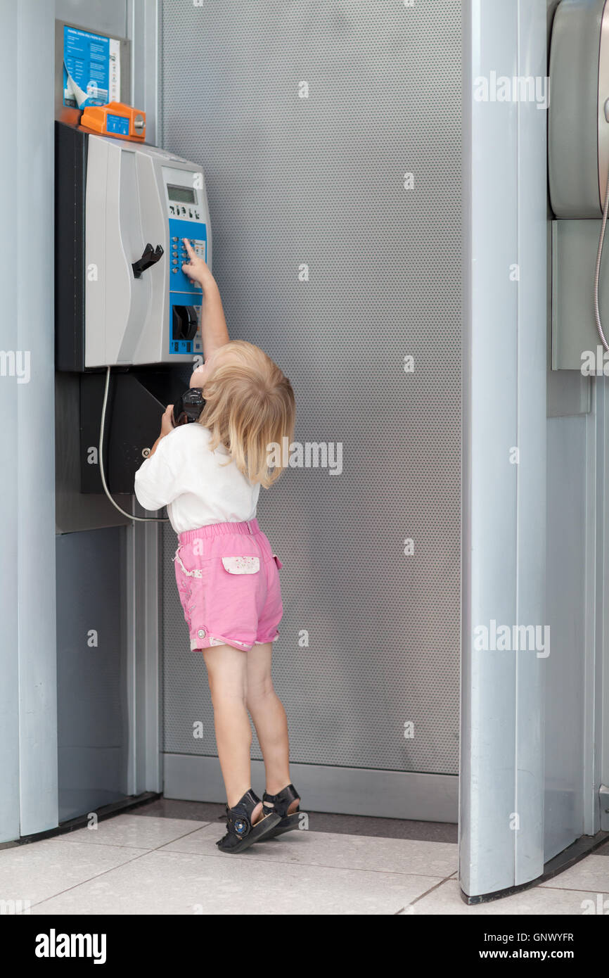 child calling the phone Stock Photo - Alamy
