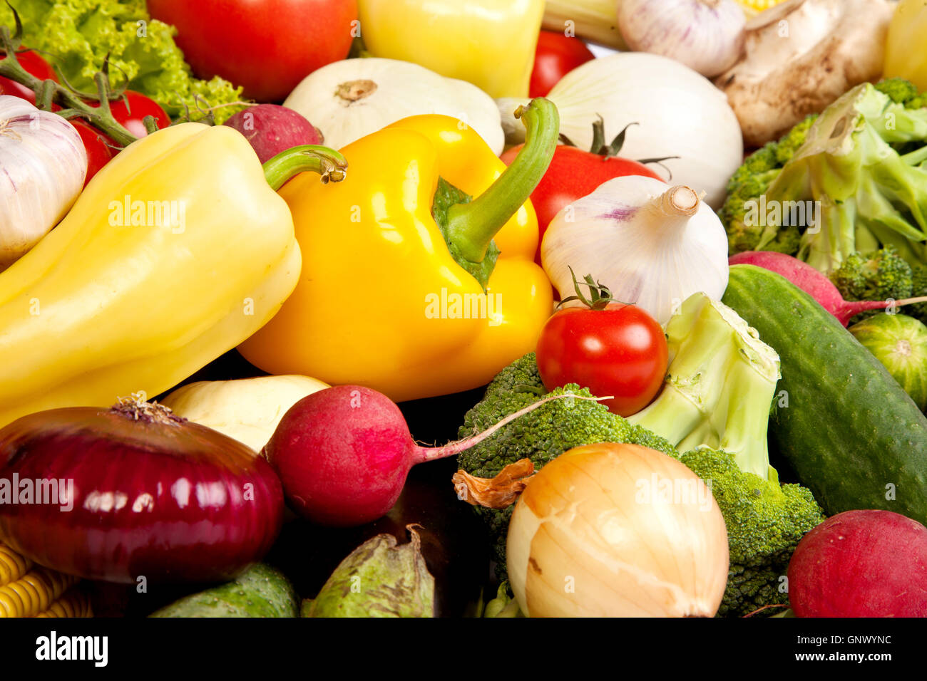 Group of fresh vegetables isolated on white Stock Photo - Alamy