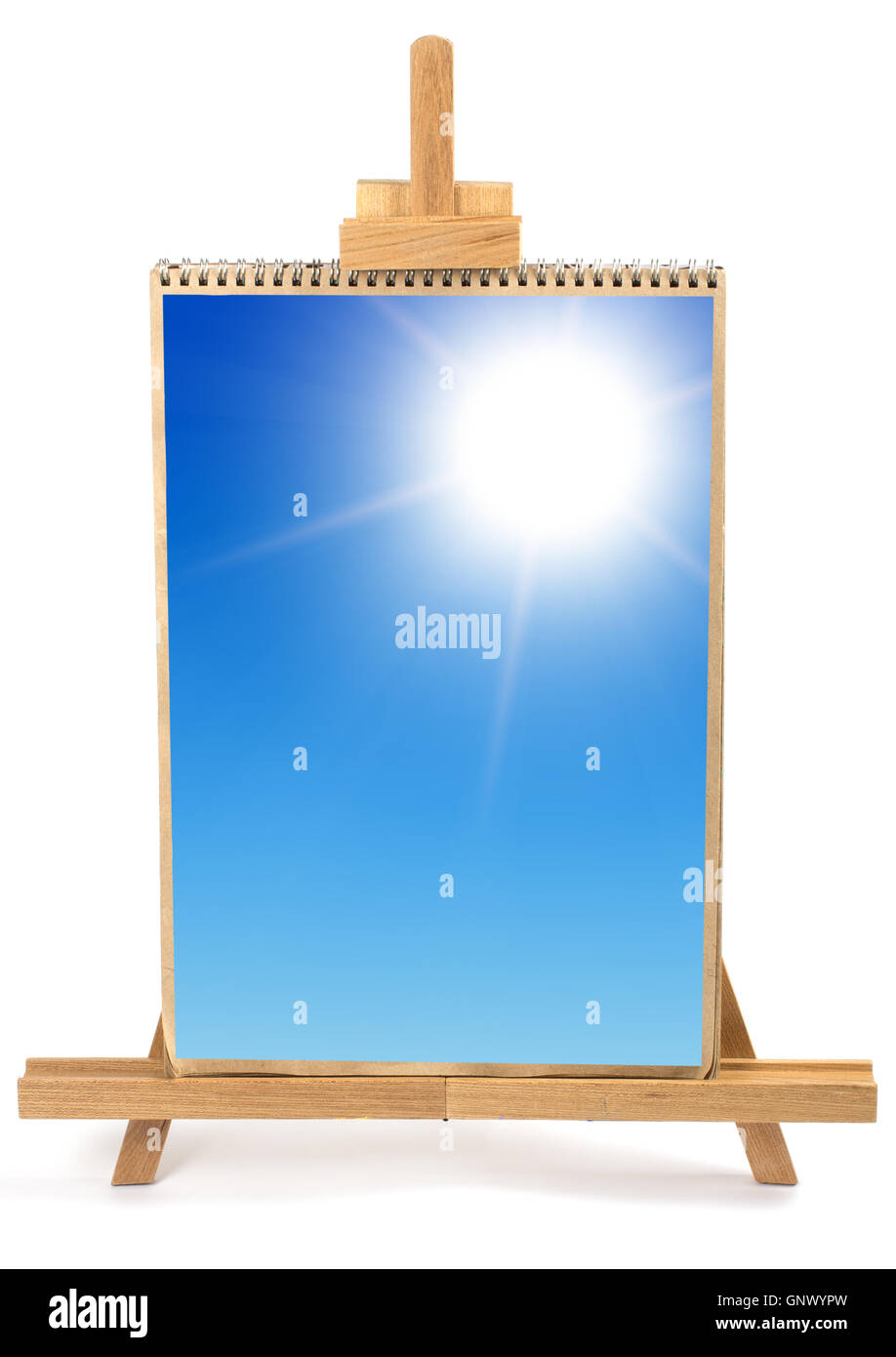 Artist easel and frame Stock Photo - Alamy