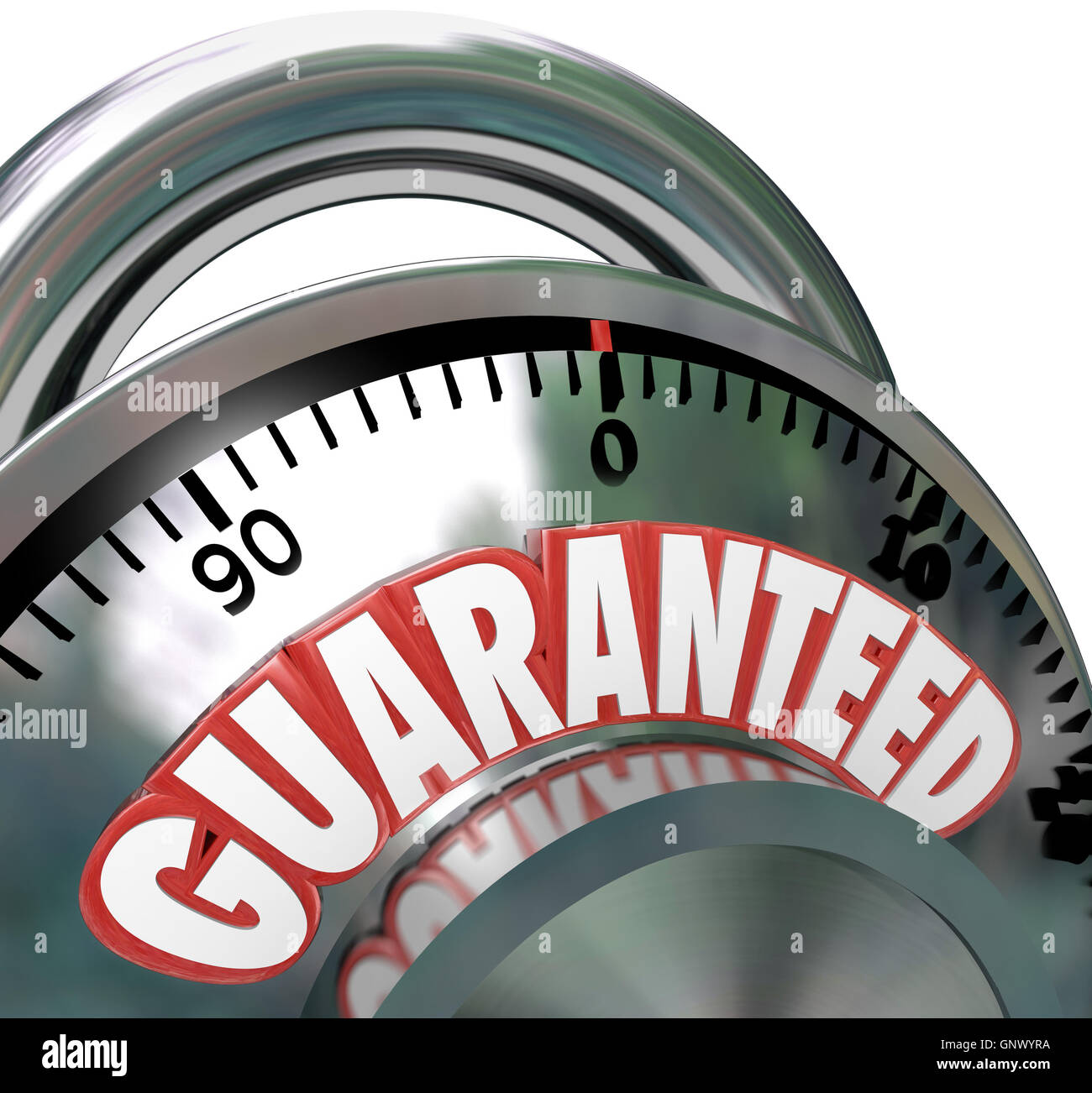 Guaranteed Combination Lock Promise Assurance Stock Photo - Alamy