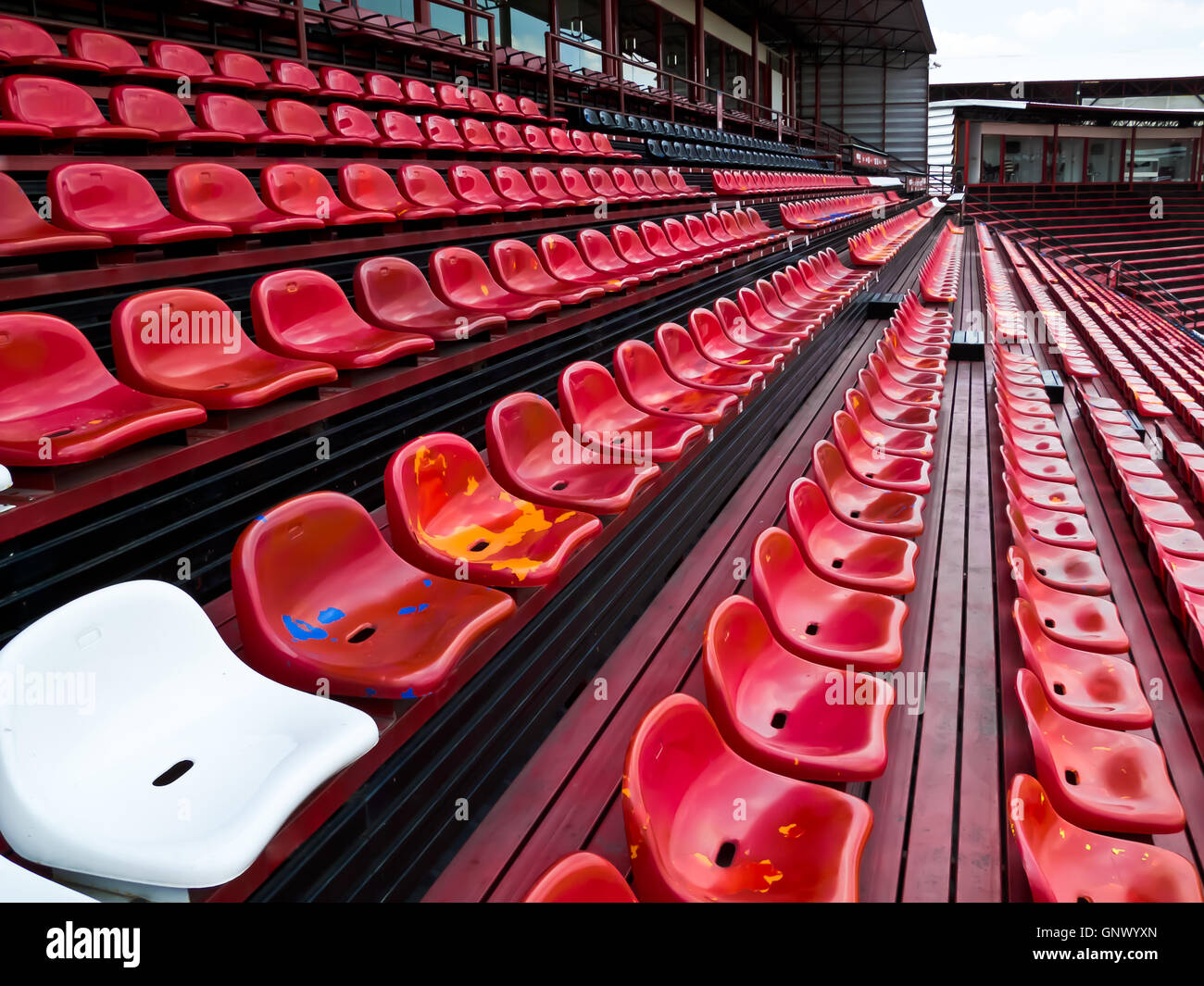 seat in football field Stock Photo - Alamy