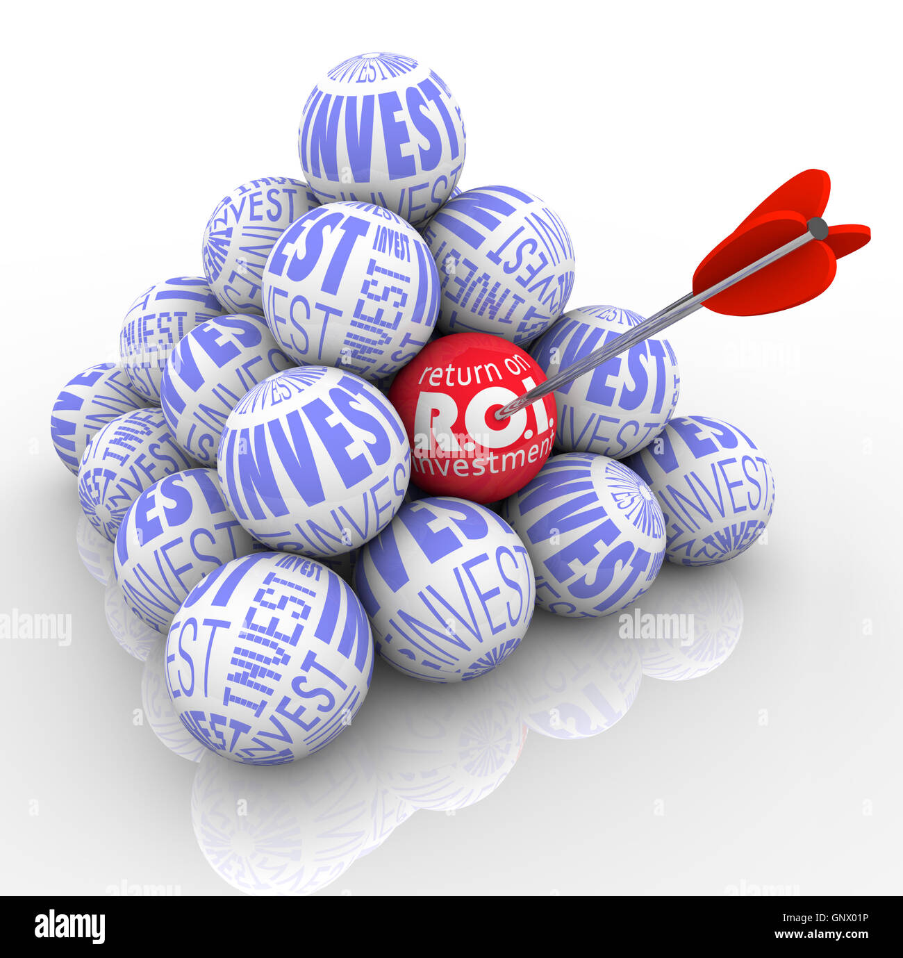 Return on Investment Pyramid Targeting Best Invest Strategy Stock Photo ...