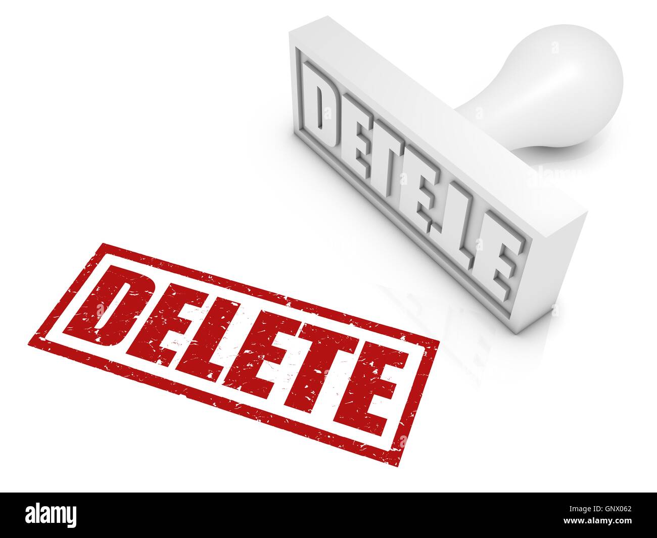 Delete Rubber Stamp Stock Photo - Alamy