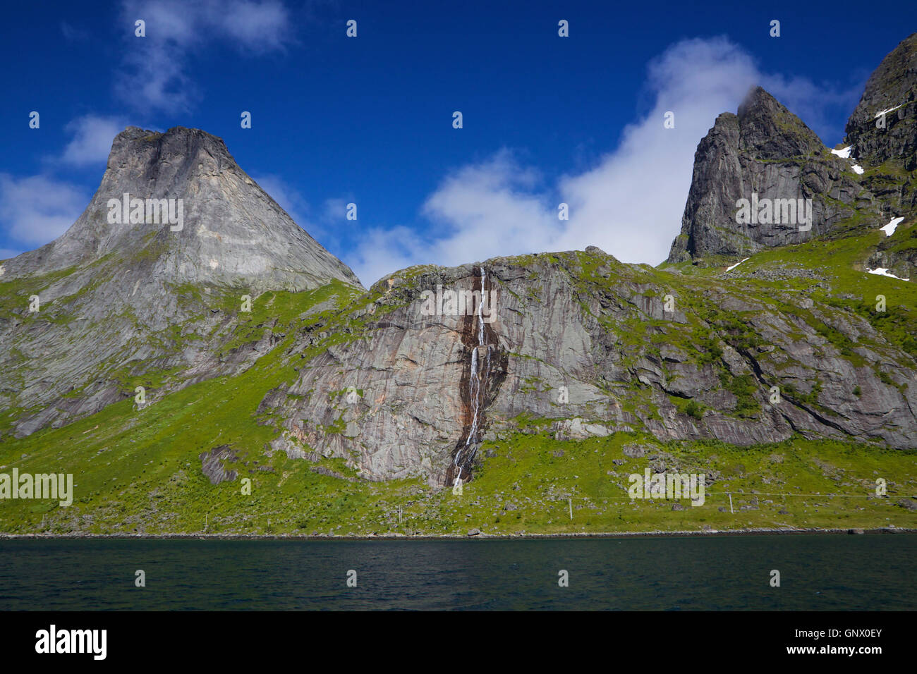 Fjord on Lofoten islands Stock Photo - Alamy