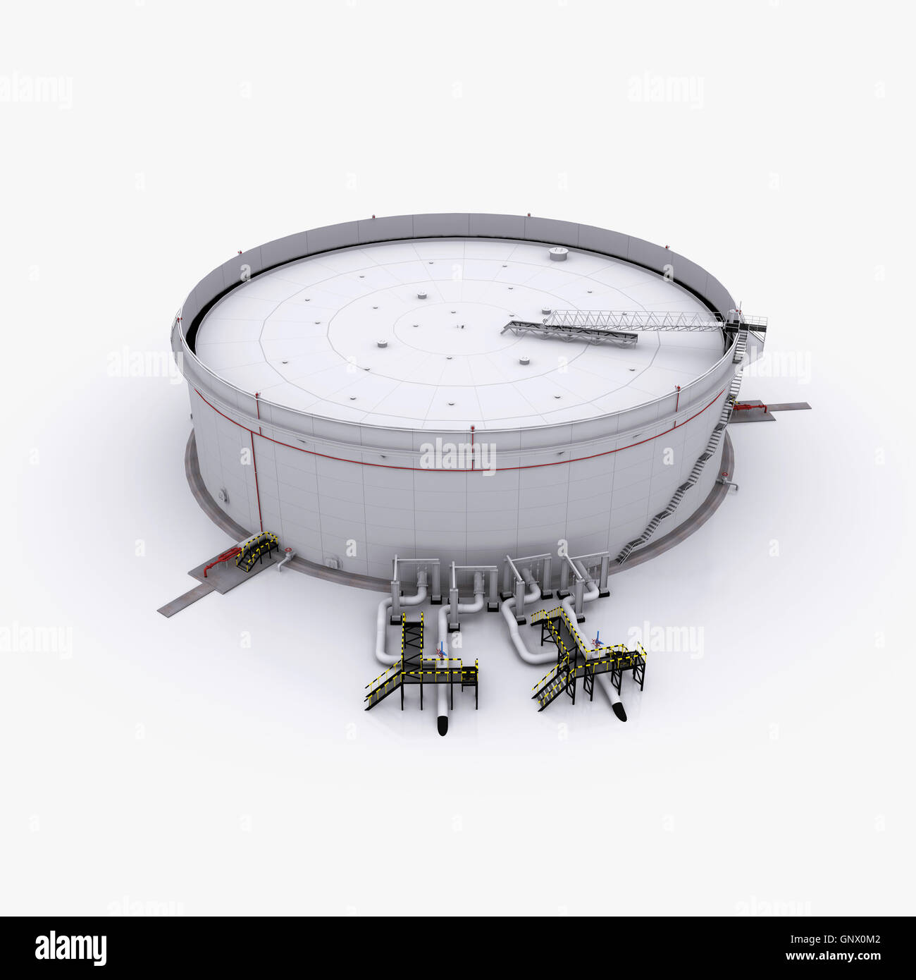 Large oil tank with floating roof Stock Photo - Alamy