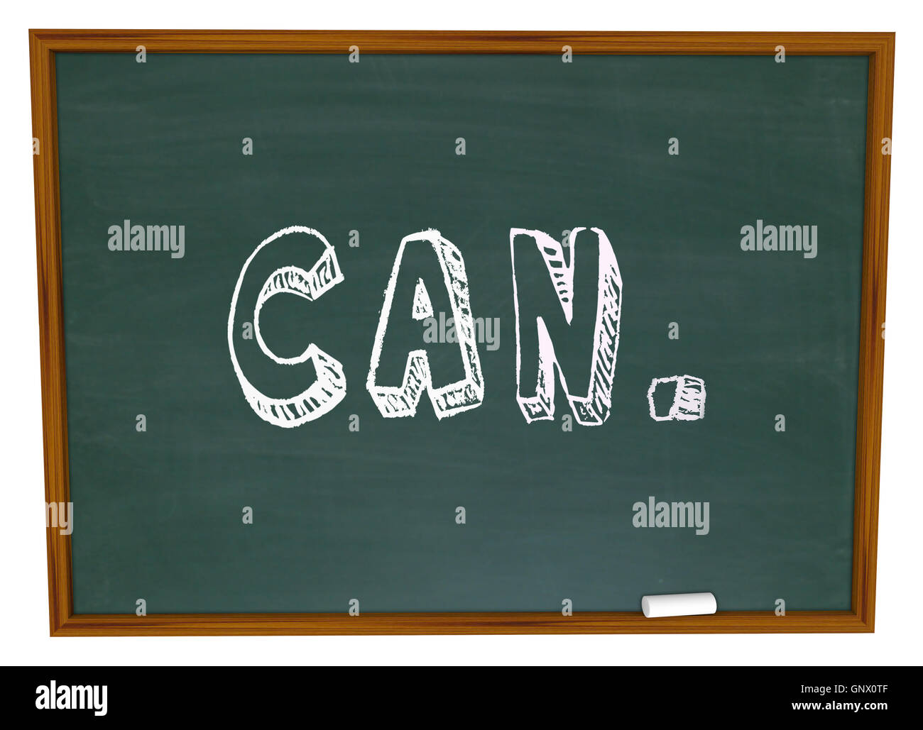 Can Chalk Word Confidence Writing Chalkboard Stock Photo - Alamy