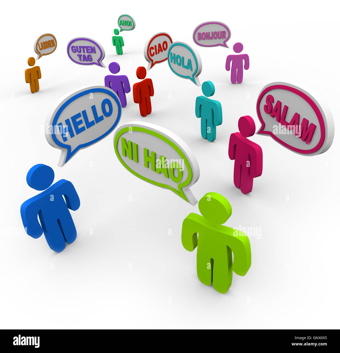 Hello bubbles in different languages Cut Out Stock Images & Pictures ...