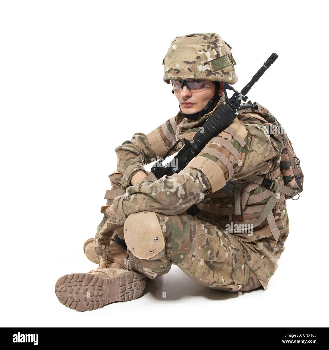 Army soldier military uniform weapon rifle Cut Out Stock Images ...