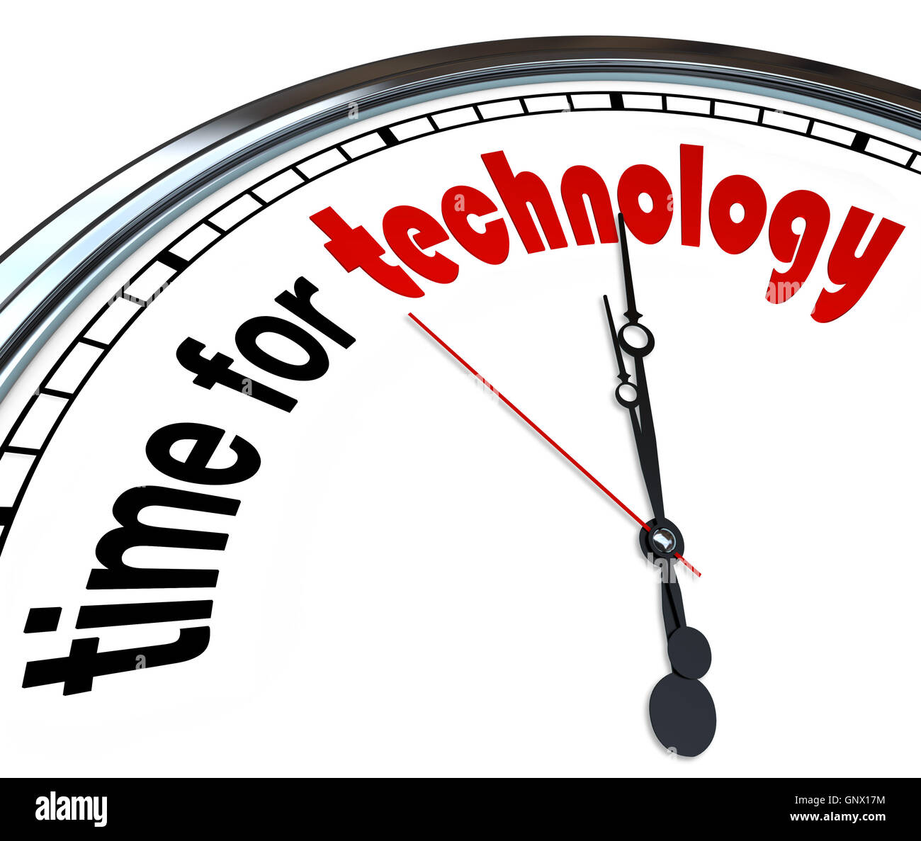 Time for Technology Clock Scientific Solution Stock Photo - Alamy
