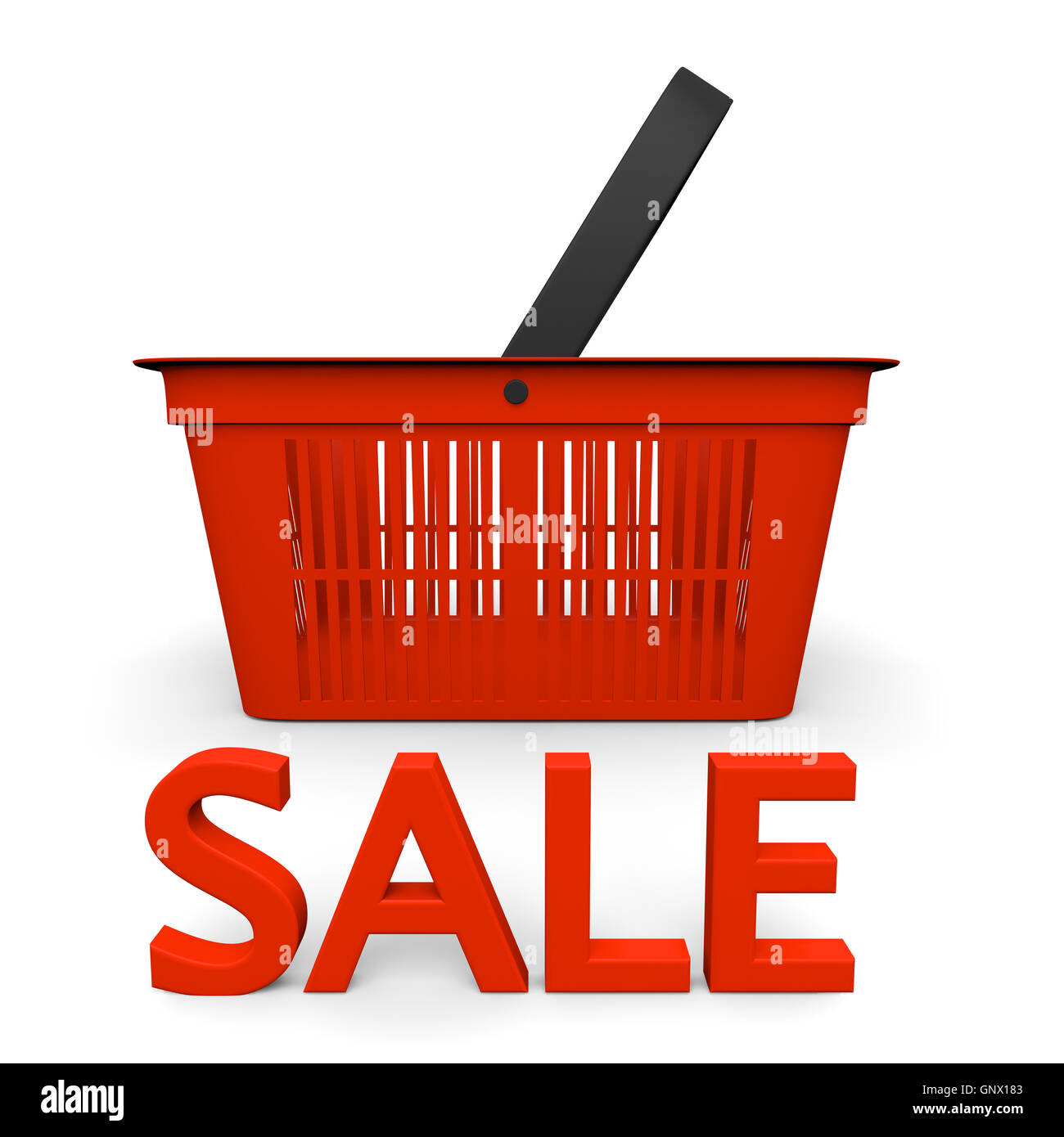 Sale with shopping basket Stock Photo - Alamy