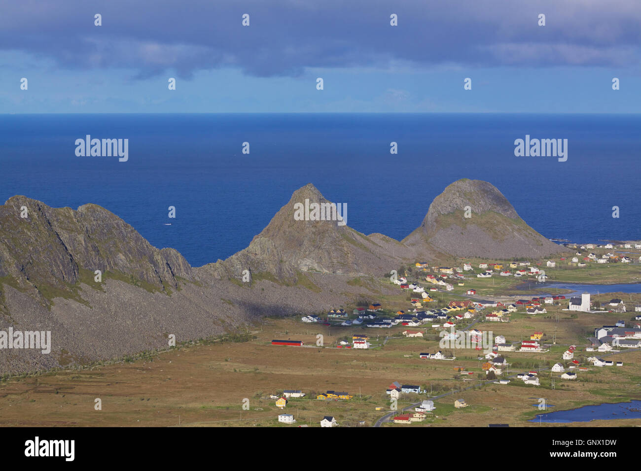 Town of Sorland on Lofoten islands Stock Photo - Alamy