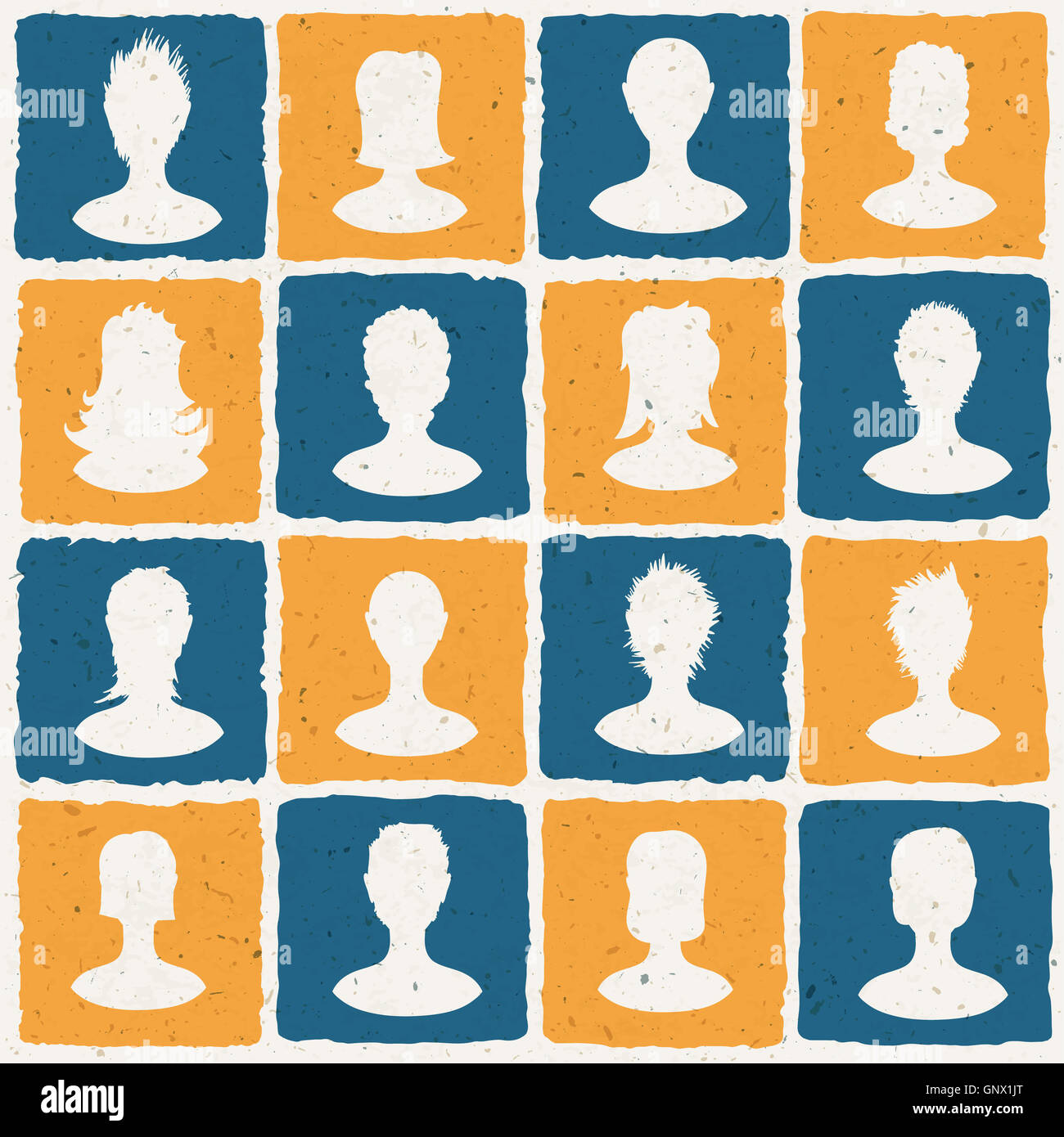 Portraits of many people. Social network concept illustration. V Stock ...