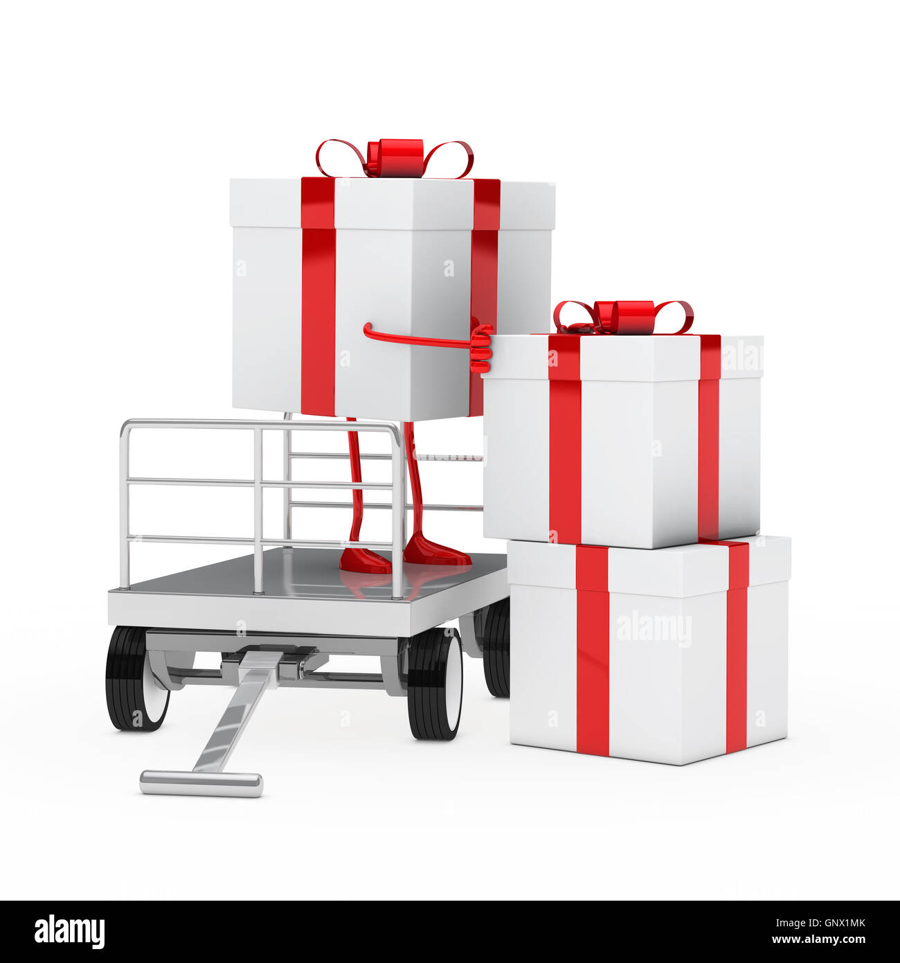 3d truck gift box delivery hi-res stock photography and images - Alamy