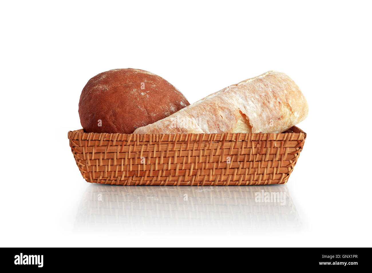 Bread In Basket Stock Photo - Alamy