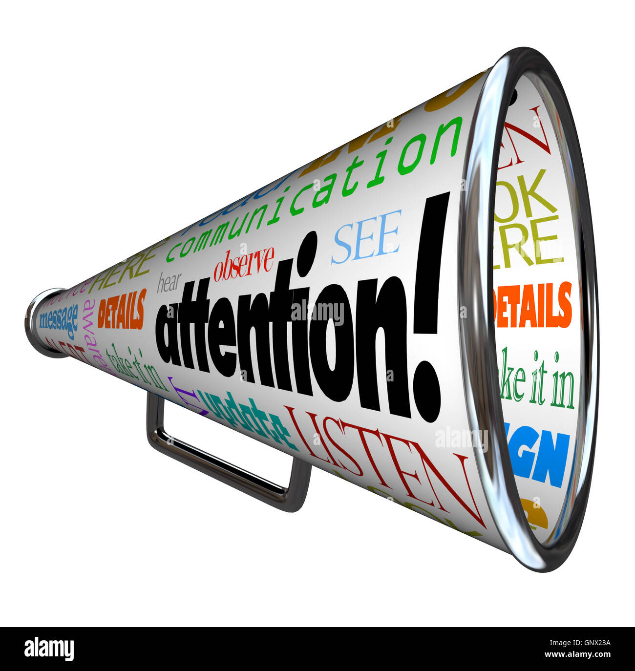 Important announcement megaphone text Cut Out Stock Images & Pictures ...
