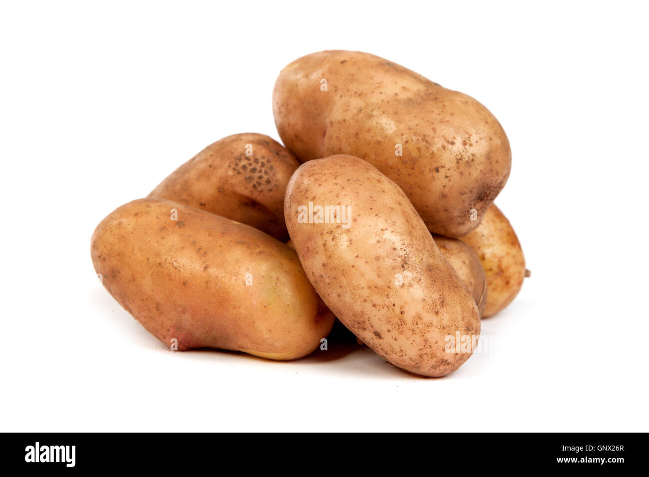 Group of potatoes isolated on white Stock Photo - Alamy