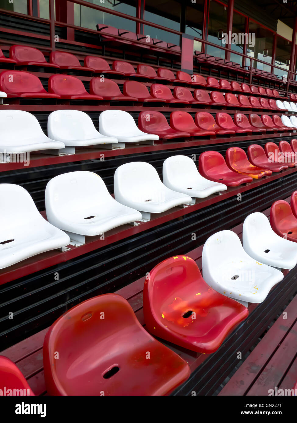 seat in football field Stock Photo - Alamy