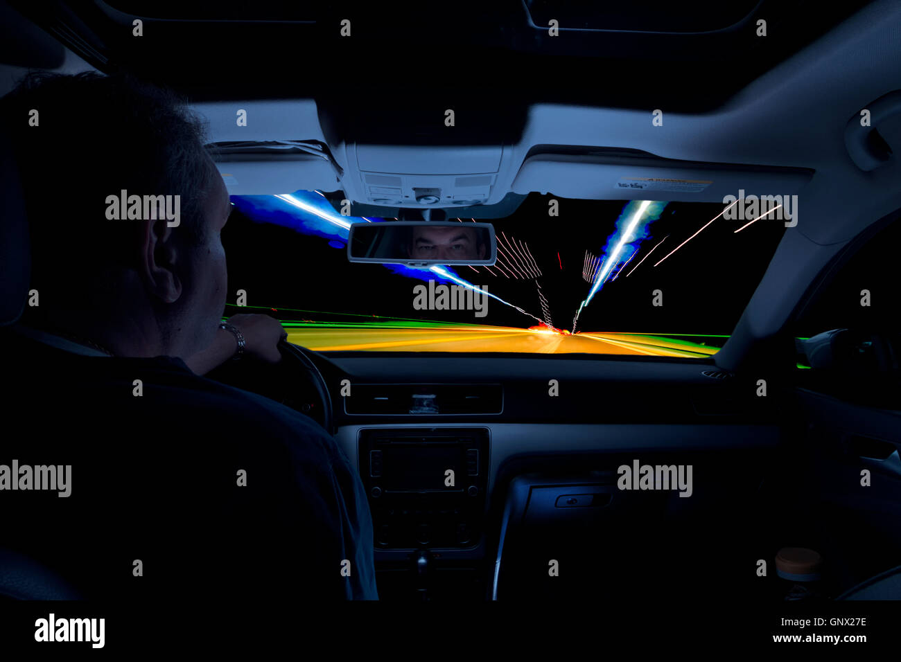Speedway at night Stock Photo - Alamy