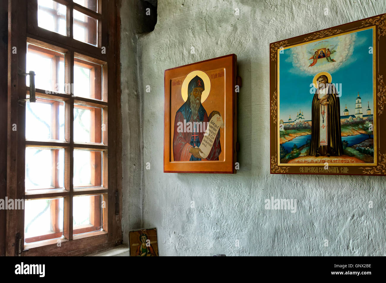 Russian Orthodox Icons in a monastery Stock Photo - Alamy